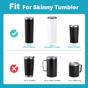 Mollcity Skinny Tumbler Lid-2 Pack Sealing Slider Replacement Lids Spill Proof Splash Resistant Covers Fits 2.73-2.75in Skinny Tumbler