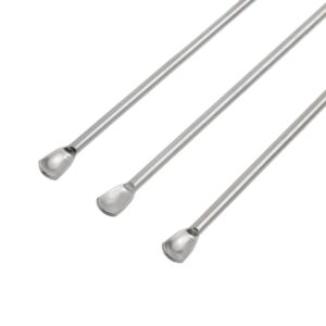 yukata 1Set Stainless Steel Sampling Scoop Micro Lab Spatula Micro Sampling Scoop Laboratory Scoop Laboratory Supplies (pack of 5)