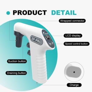 JOANLAB Lab Electric Pipette Controller with Standing Stand Digital Automatic Pipettor Motorized Pipette Filler for Biology Chemical