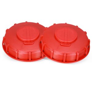 asevat 2 pack ibc tote lid cover with vent hole 6.5" ibc tank water liquid tank cap plastic, cover lid cap adaptor with gasket for chemical, food, industries storage 275-330 gallon