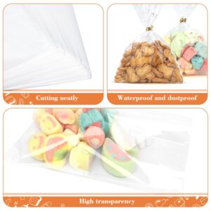 Clear Cellophane Bags, 200Pcs 5"x7" Cellophane Treat Bags, Flat Clear Gooide Treat Candy Bags with Twist Ties, Clear Plastic Gift Bags, Clear Party favor bags for Bakery Cookies Candies Dessert