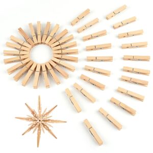 74 pack clothes pins wooden, 2.85 inch clothes pins, multi-purpose clothespins for hanging clothes, art, crafts, photo displays, decorations