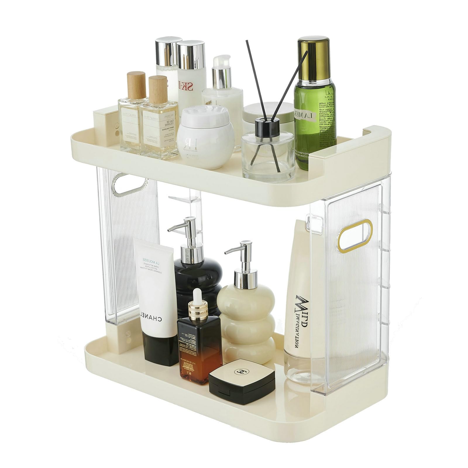 Bathroom Organizer Countertop,Counter Organizer for Bedroom,Makeup Skincare Organizer Perfume Tray,Multi-Purpose Vanity Shelf Organizer