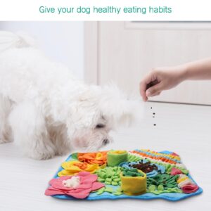 ORIA Snuffle Mat for Dogs, Interactive Sniff Mat for Boredom, Slow Eating, Keep Busy, Encourages Natural Foraging Skills, Dog Puzzle Toys for Dogs Cats Rabbits, 15x15 inch