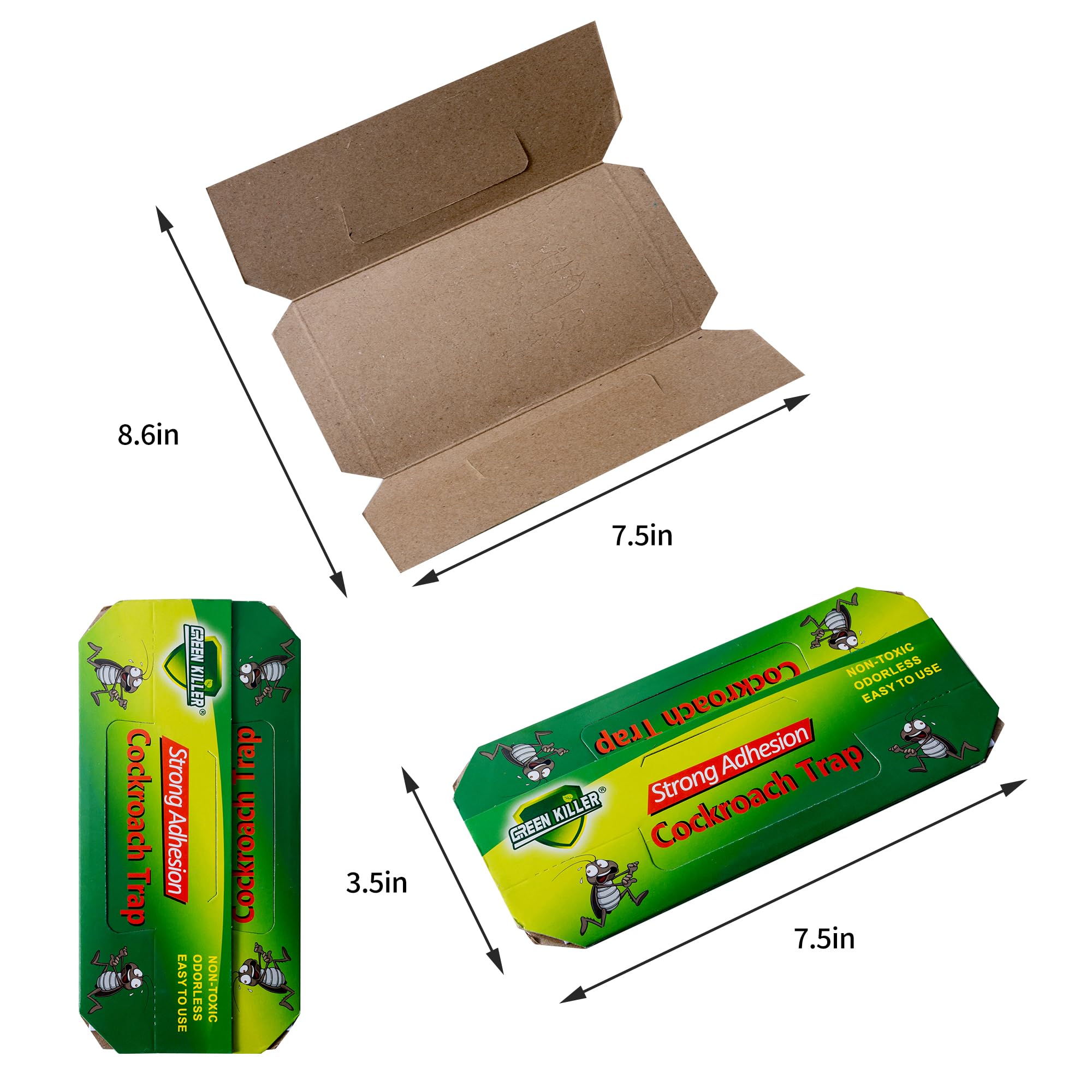 Strong Adhesion Roach Traps - Non-Toxic, Odorless, Easy to Use - Effective Pest Control for Home and Office