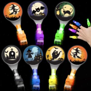 halloween party favors for kids 36 pcs led light up finger lights halloween goodie bag fillers stuffers, glow in the dark toys bulk halloween treats non candy for party classroom prizes trick or treat