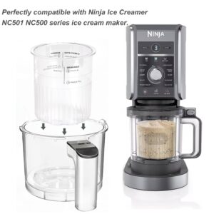 4 Pack Ninja Creami Deluxe Pints & Lids, 24oz Family Size XL Cups for Ninja Creami 11-in-1 NC501 NC500 Series Deluxe Ice Cream Maker