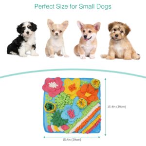 ORIA Snuffle Mat for Dogs, Interactive Sniff Mat for Boredom, Slow Eating, Keep Busy, Encourages Natural Foraging Skills, Dog Puzzle Toys for Dogs Cats Rabbits, 15x15 inch