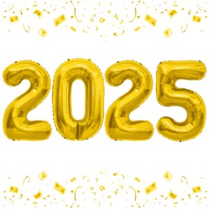 2025 balloons, 40 inch gold foil number balloons, 2025 balloon numbers, new years decorations 2025 balloons for birthday christmas anniversary graduation new years eve party supplies decorations