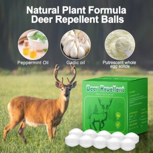 36 Pack Deer Repellent - Natural Deer Repellent for Plant, Deer Deterrent, Peppermint Oil Keep Deer Away from Outdoor Garden Lawn Tree Yard, Moose Repellent, Safe for Deer and Plants, Ready to Use