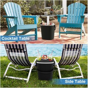 Giantex Cooler Outdoor Side Table - 4 Gallon Portable Beer Wine Ice Bucket with Handle, Lift Top Lid, Bottle Opener, Patio Cool Bar Table for Cocktail Beach Backyard Party Poolside Picnic (Black)