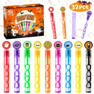 32 pcs halloween party favors bubble wands for kids halloween basket stuffers goodie bag fillers, halloween toys treats non candy bulk classroom prizes favors for toddlers kids birthday party supplies