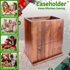 Easeholder Magnetic Knife Block without Knives, Double Side Magnetic Knife Holder Stand, Acacia Wood, Extra Large Capacity Magnet Knife Storage for Knives and Utensils, Kitchen Organizer Rack Tool