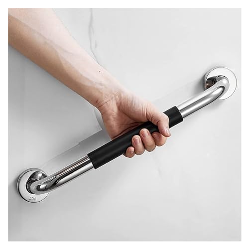 MINAKEDA Grab Bar Bathroom Stainless Steel Bath Grab Rail Shower Safety Handrail Anti Slip Rubber Grip Balance Bar Handle for Elderly Disabled Children Kitchen, 19.7Inch