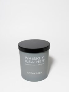 whiskey and leather scented candle - speakeasy – additional scents and sizes – 100% cotton lead-free wick - luxury air freshening jar candles - perfect home decor – 11.5oz