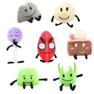 anime plush stuffed pillow: evil leaf/loser/lollipop/cake/stone/jelly game character throw pillow plushies cuddle figure soft cushion home sofa decoration 15-30cm(5.9-11.8in)