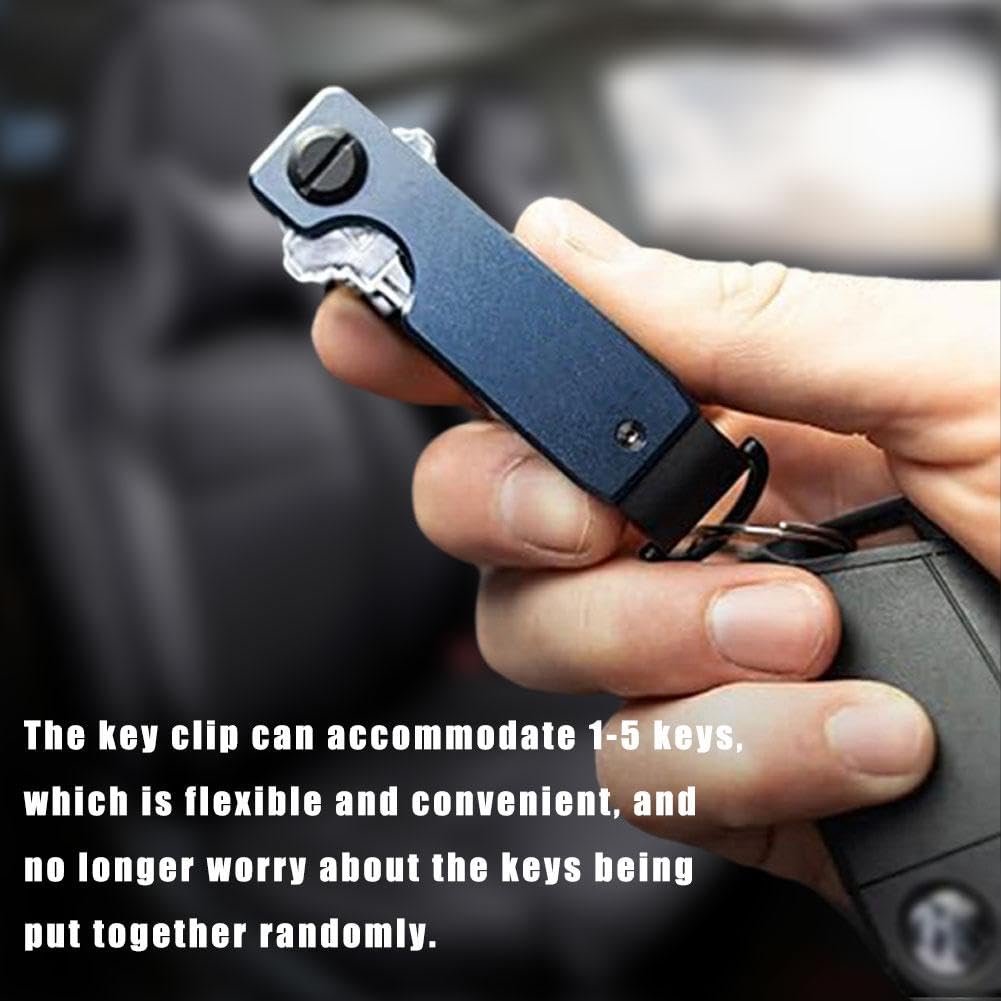 Key Organizer For Men,Compact Key Holder with Mini Screwdriver,Creative Folding Pocket Key Holder up to 5 Keys (C)