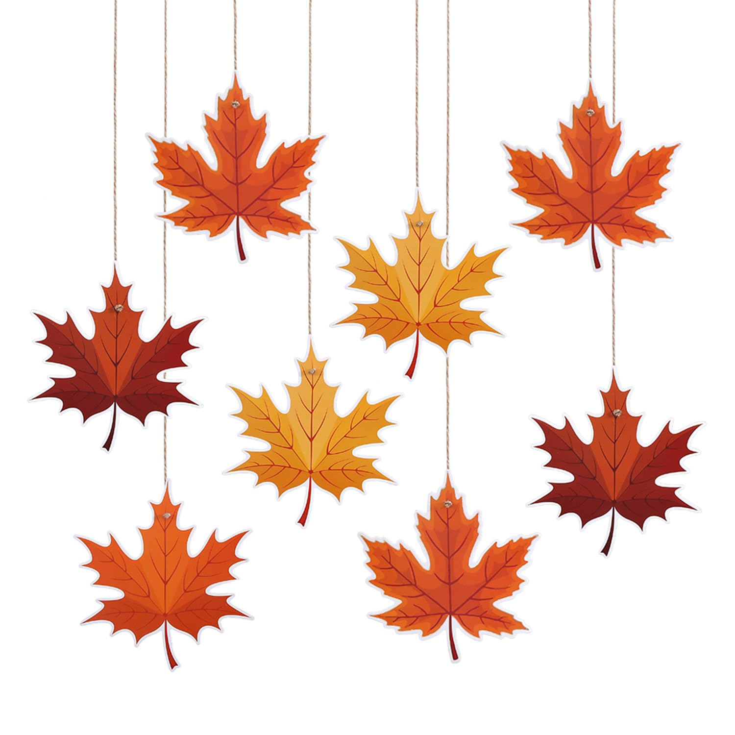 Happy Fall Party Decorations 58pcs Burnt Orange Brown Gold Balloons, Fall Themed Banner, Maple Leaves Hanging Garland for Thanksgiving Harvest Autumn Boho Baby Shower Bridal Shower Party Supplies