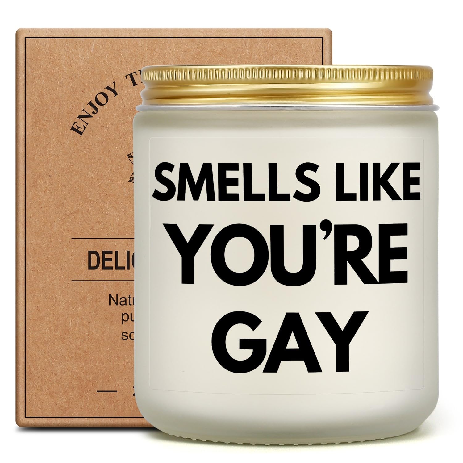 Gifts for Gay Men, Funny Gifts for Boyfriend Brother Husband, Anniversary Birthday Valentines Day Gifts for Him, Pride Gifts for Friends LGBTQ Queer, Lavender Candle