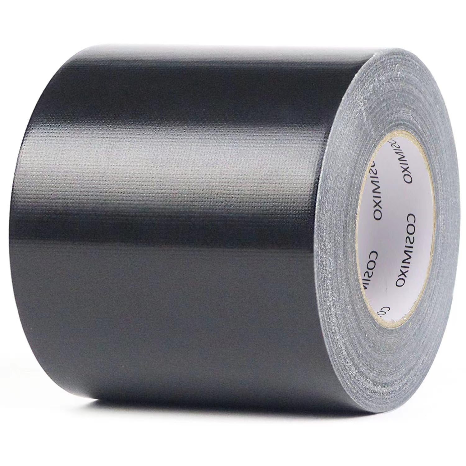 COSIMIXO 1-Pack Black Heavy Duty Wide Duct Tape, 4 inches x 55 Yards, Strong, Flexible, No Residue, All-Weather and Tear by Hand - Bulk Value for Repairs, Industrial, Professional Use