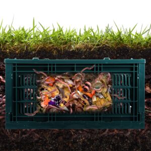 tioncy in ground worm composter 9 gallon outdoor farm foldable compost bin with lid for raised garden beds home composting system