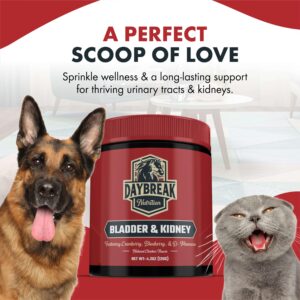 Bladder and Kidney Relief for Dogs & Cats by Daybreak Nutrition | Powder Cranberry Supplement for Dogs and Cat for UTI Treatment & Urinary Support | Dog & Cat Urinary Tract Infection Remedy Supplement