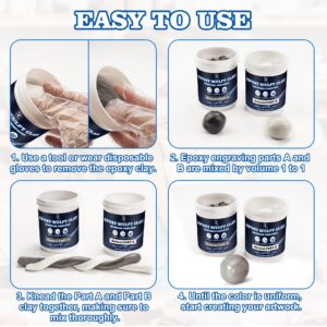 Seocam Epoxy Sculpt Clay, Epoxy Putty for Epoxy Sculpt, 2 Part Modeling Compound (A & B) of Sculpting Clay, Magic Sculpt Epoxy Clay for Sculpting, Modeling, Building and Repairing, 1 Pound, Natural