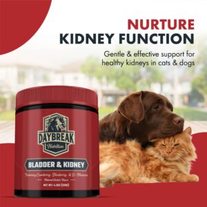 Bladder and Kidney Relief for Dogs & Cats by Daybreak Nutrition | Powder Cranberry Supplement for Dogs and Cat for UTI Treatment & Urinary Support | Dog & Cat Urinary Tract Infection Remedy Supplement