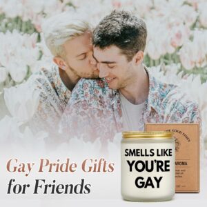 Gifts for Gay Men, Funny Gifts for Boyfriend Brother Husband, Anniversary Birthday Valentines Day Gifts for Him, Pride Gifts for Friends LGBTQ Queer, Lavender Candle