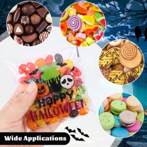 Joottuan 320 Pcs Halloween Treat Bag Clear Self Adhesive Cellophane Bags Cookie Bags Plastic Candy Bags for Party Favors Supplies