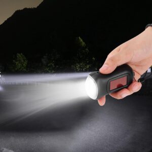 Emergency Flashlight, LED Emergency Dynamo Torch Black for Emergency Supplies, Home Lighting