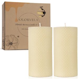 large pillar candle-100% pure beeswax candle pack of 2,unscented bee wax,handmade beeswax candle gift