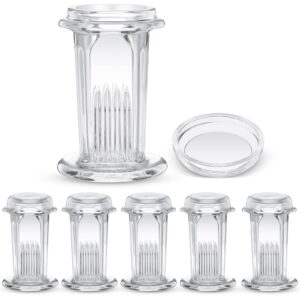 sieral 6 pieces staining jar 5 slides capacity staining tank 60 ml glass jar with lid for lab microscope supplies