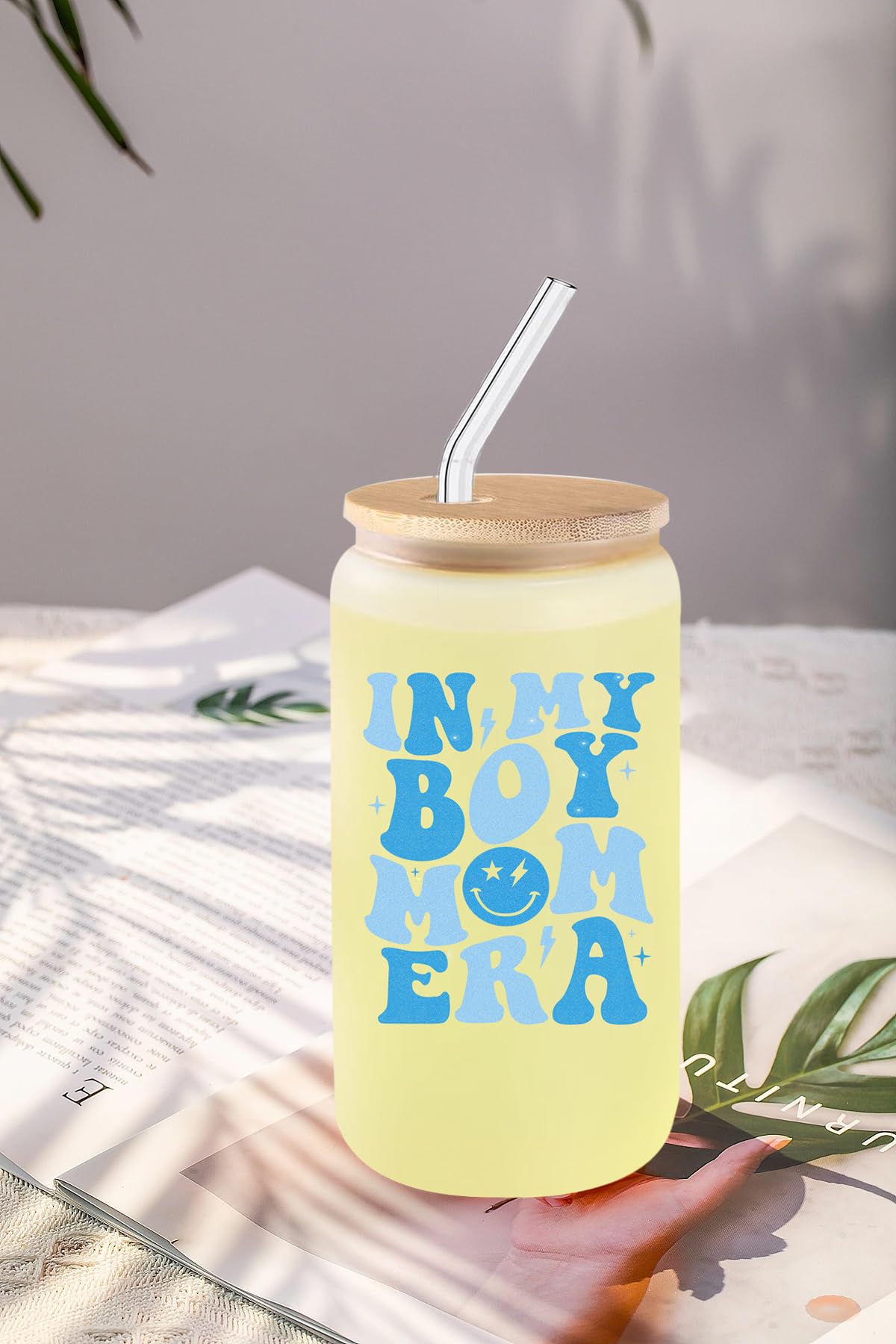 Boy Mom Gifts for New Mom,New Mom Gifts,Gifts for New Mom,Postpartum Gifts for Mom,New Mom Gifts After Birth,Cool gifts for New Moms-16 Oz In My Boy Mom Era Coffee Glass