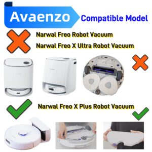 Avaenzo Replacement Mop Pads Compatible for Narwal Freo X Plus Microfiber Resuable Mop Cloth Robot Vacuum Cleaner Accessories - 6 Pack