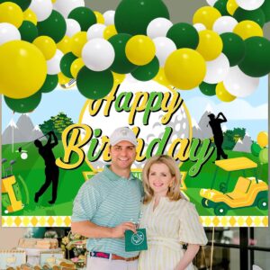 Retro Green Yellow White Balloon Garland Arch Kit, 122pcs Dark Green Yellow White Balloons for Birthday Wedding Graduation Baby Shower Anniversart Forest Jungle Tractor Soccer Party Decorations