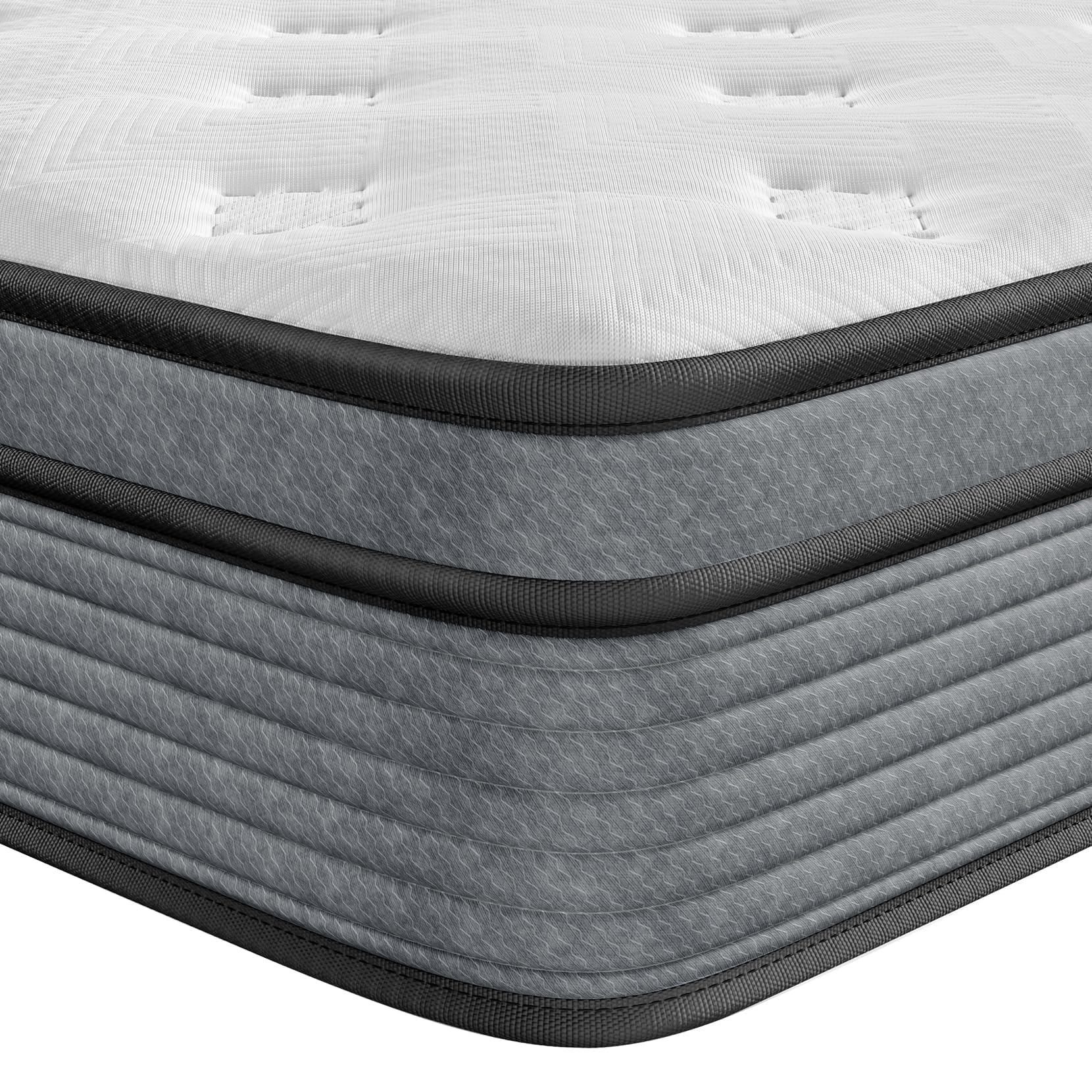 Yaak Queen Mattress 10 Inch, Hybrid Mattress in a Box Queen Size, Individual Pocket Spring Queen Bed Mattress with Breathable Memory Foam, Pressure Relief, Medium Firm Queen Size Mattress 80"x60"x10"