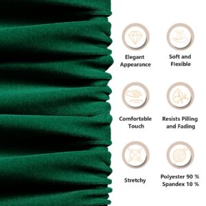 KKJIAF Hunter Green Stretch Velvet Fabric 60 Inch Wide, 1 Yard Soft Stretchy Fabric for Sewing Clothes, Apparel, Costume, Crafts - 90% Polyester 10% Spandex