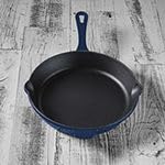 Cuisinart CI22-24BLG Chef's Classic Enameled Cast Iron Round Fry Pan, 10-Inch, Dark Denim