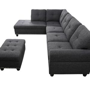 Devion Furniture Lorenzo Sofas, Dark Gray