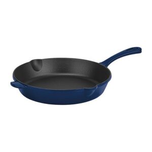 cuisinart ci22-24blg chef's classic enameled cast iron round fry pan, 10-inch, dark denim