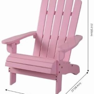 Generic Pink Small Mini Adirondack Chair 20 L 23 W Painted Solid Wood