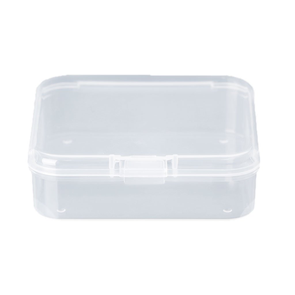 XUYUH Square Storage Box Square Transparent Plastic Jewelry Storage Boxes Beads Crafts for Case Container, 6x6x1.8cm, Clear