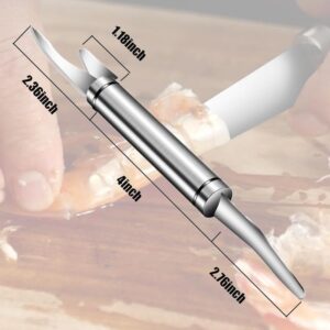 5 In 1 Multifunctional Shrimp Line Fish Maw Knife, 2024 New Stainless Steel Shrimp Deveining Tool Fish Scale Remover, Portable Shrimp Deveiner Tool and Peeler, Oyster Shucking Knife for Kitchen(1pcs)