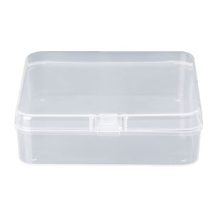 XUYUH Square Storage Box Square Transparent Plastic Jewelry Storage Boxes Beads Crafts for Case Container, 6x6x1.8cm, Clear