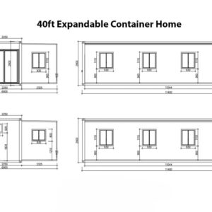 40FT Tiny House to Live in,SAA Portable Prefab House with 3 Bedroom 1 Full Equipped Bathroom and Kitchen,Foldable Mobile Home with Steel Frame,Prefabricated Expandable Container House for Adult Living