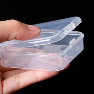 XUYUH Square Storage Box Square Transparent Plastic Jewelry Storage Boxes Beads Crafts for Case Container, 6x6x1.8cm, Clear