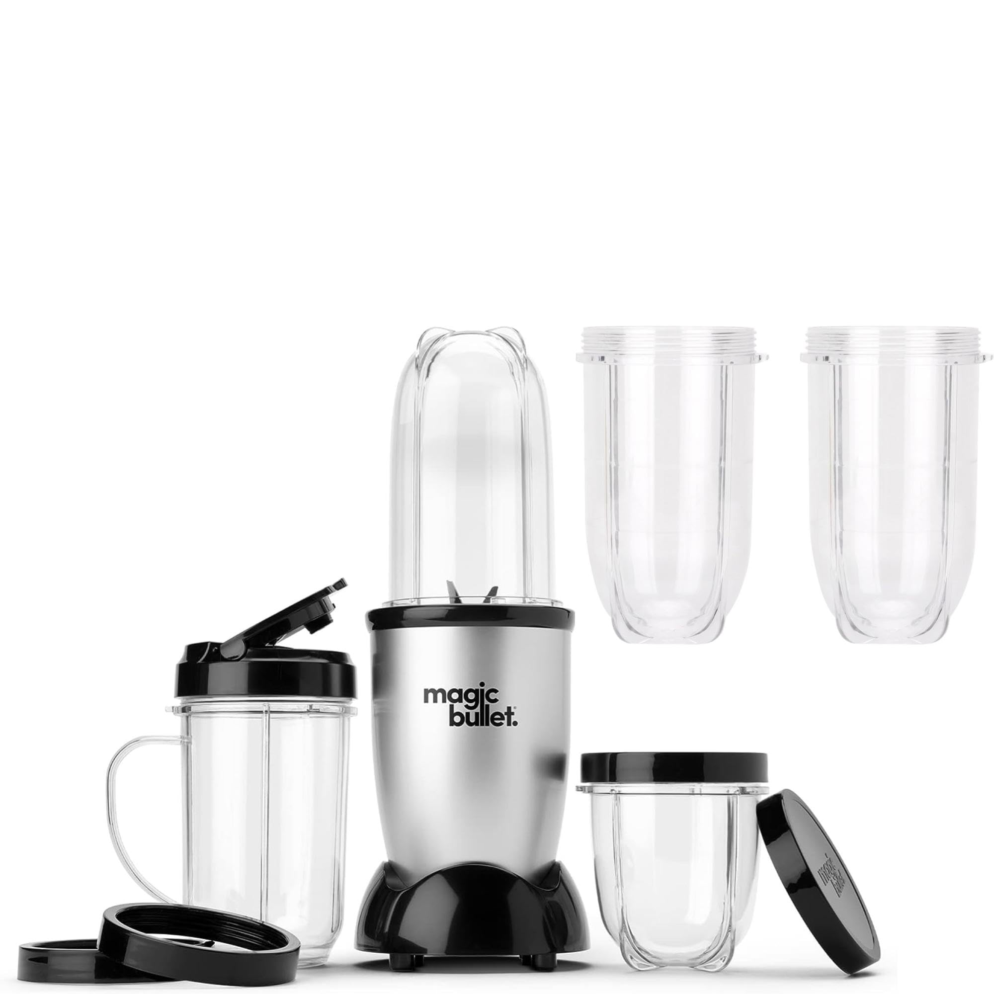 Magic Bullet Blender, Small, Silver, 13 Piece Set