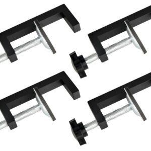 4 Pcs Patio Furniture Clips, Sectional Connector, Adjustable Outdoor Funiture Clamps, Patio Wicker Furniture Fasteners Clips, Black