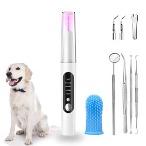 joymiuz plaque remover for teeth - 5 modes pet ultrasonic toothbrush cleaner - teeth cleaning kit for tartar and stains - suitable for dogs and cats